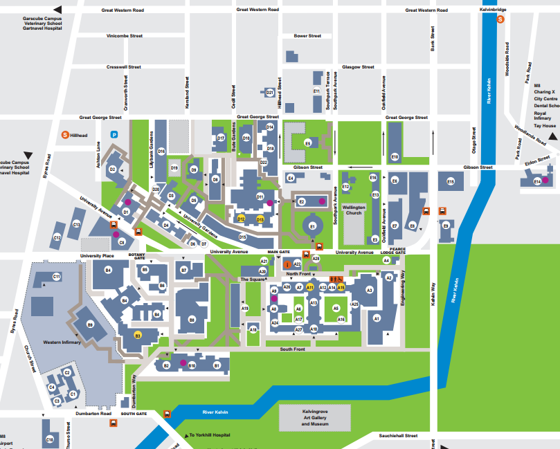 University Of Glasgow Campus Map